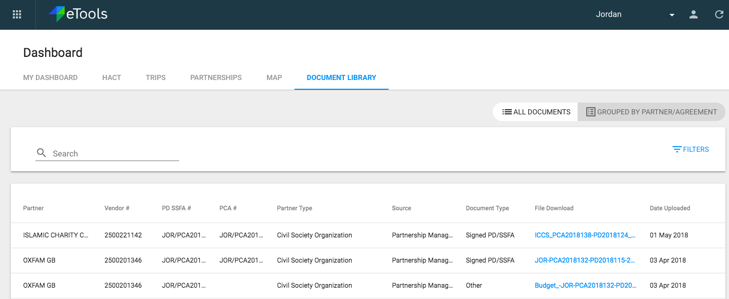 Navigate to Document Library – eTools Help Center / UNICEF