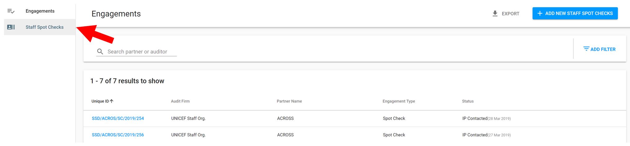 Complete Report for Engagement (Spot Check by UNICEF Staff) – eTools ...