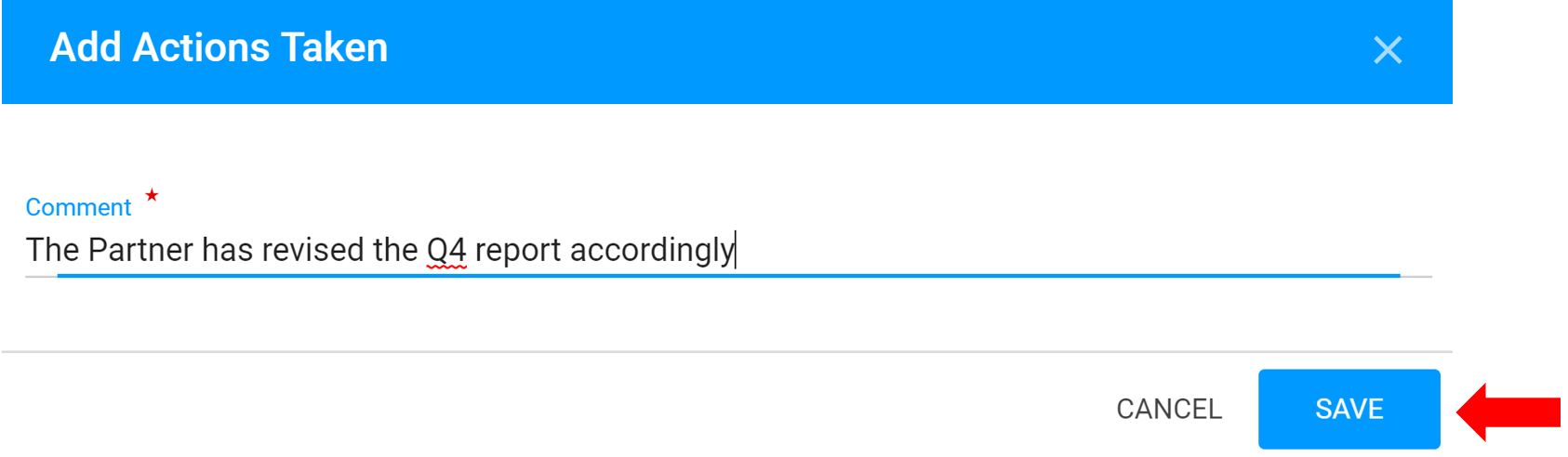 Complete an Action Point – eTools Help Center / UNICEF