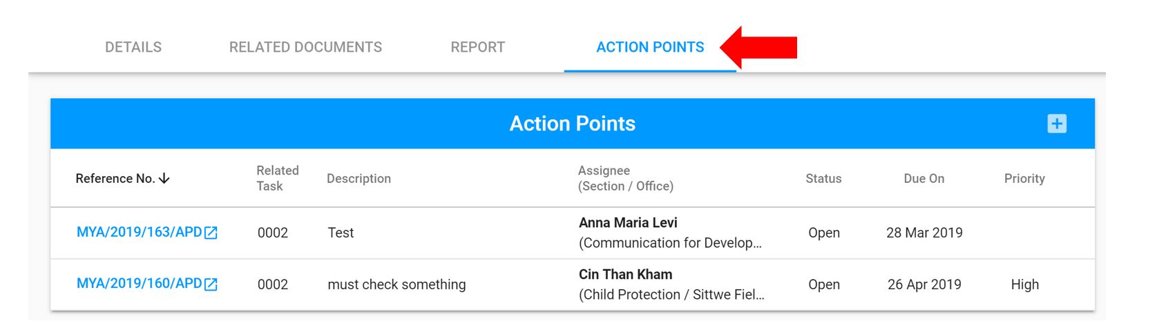 Edit Your Action Point – eTools Help Center / UNICEF